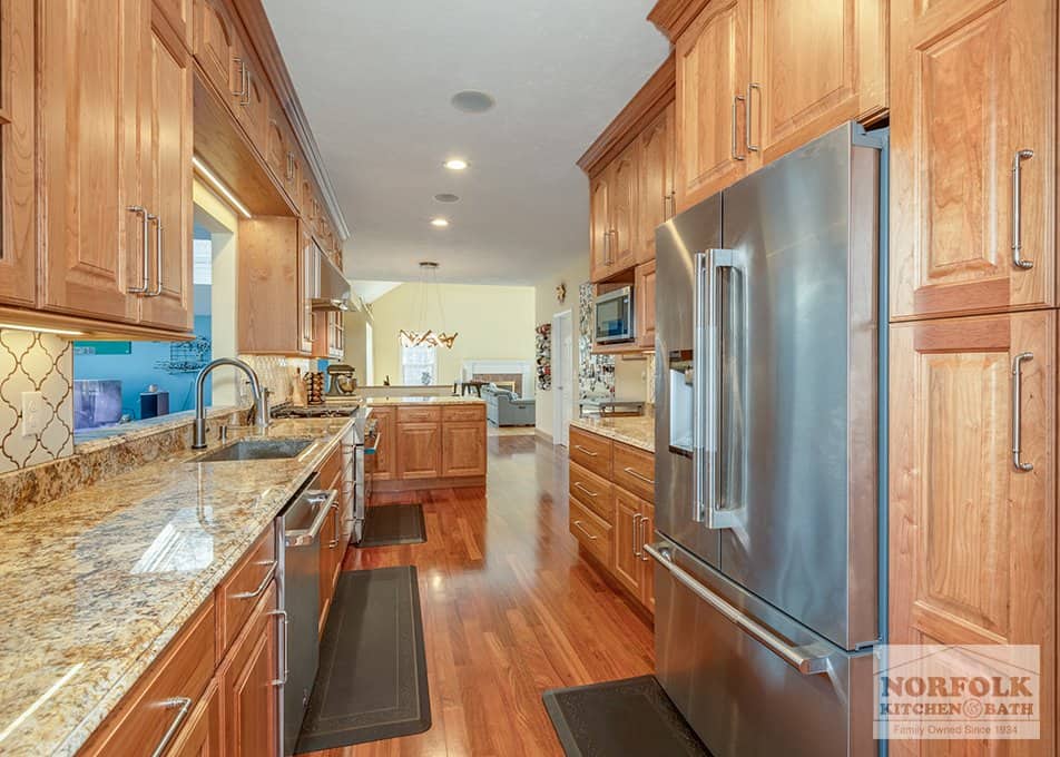 Traditional Natural Cherry Kitchen in Needham